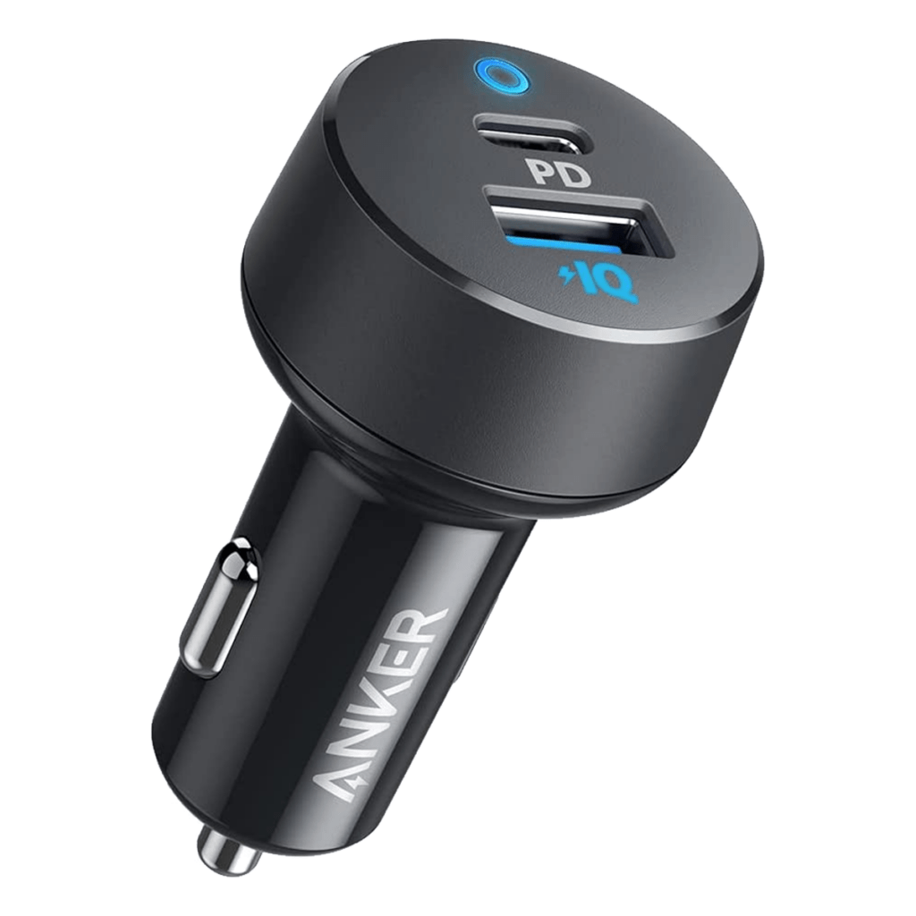 Adaptador de carro Anker USB-C de 18W y USB de 12W - Compudemano